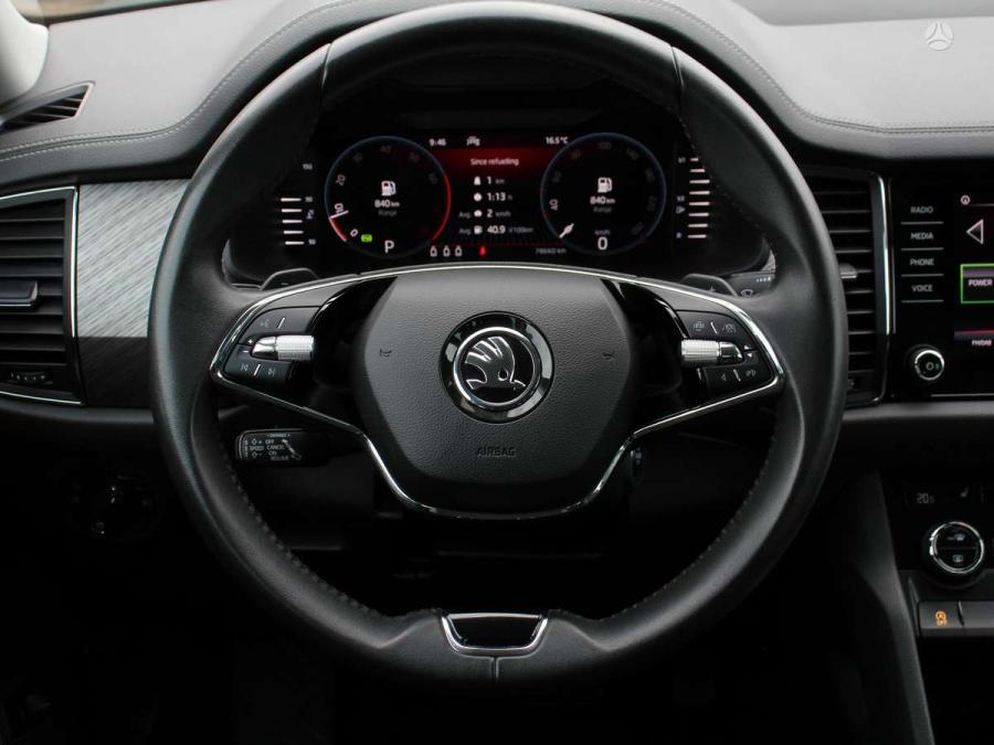 Черный Шкода Kodiaq 2024 в Вильнюс, объемом двигателя 1.98 л и пробегом 79 тыс. км за 32450 €, фото 6 на AUTOMOTO.COM.LV
