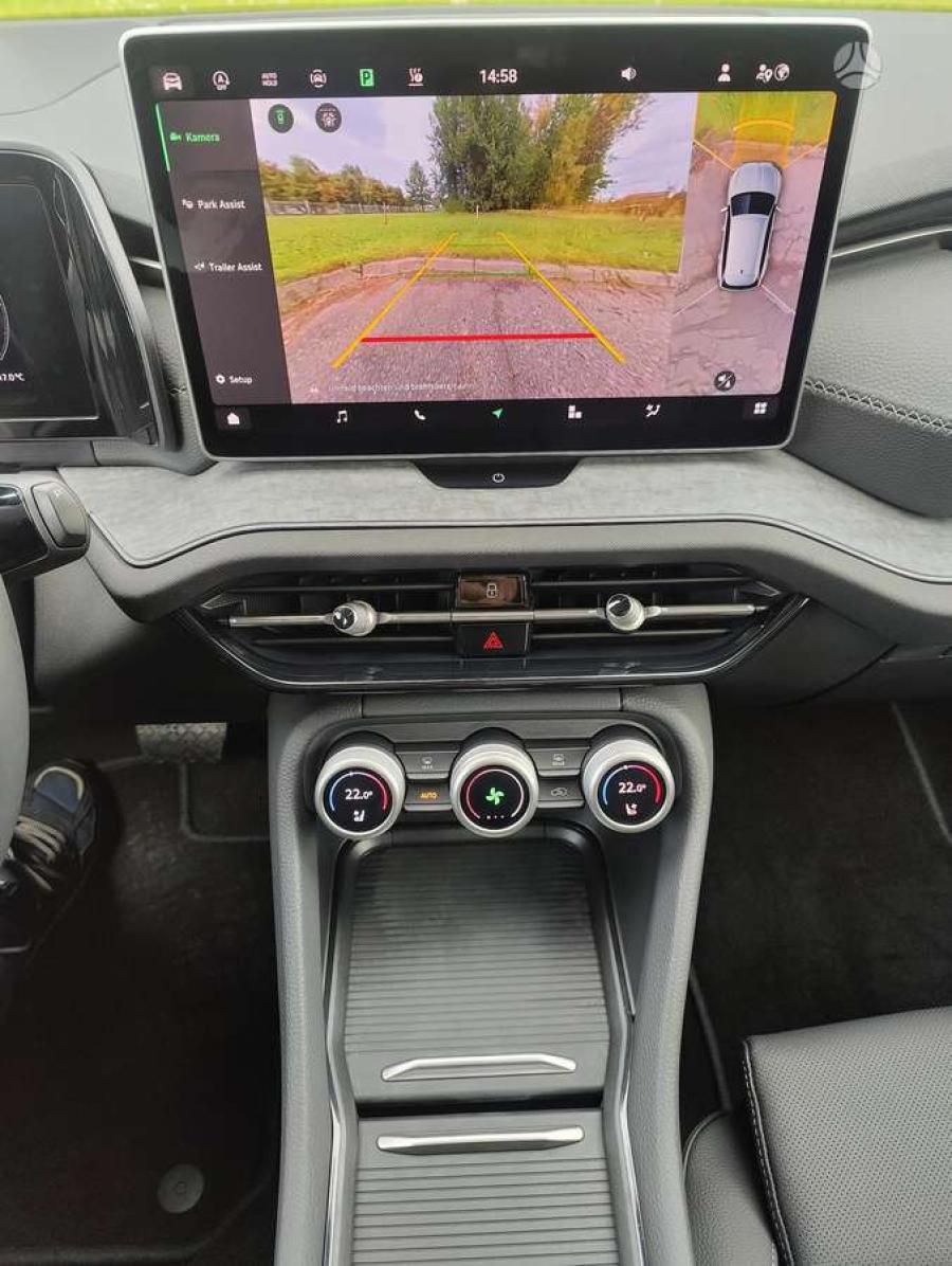 Black Skoda Kodiaq 2025 in Kaunas, with an engine capacity of 1.97 L and mileage of 5 thousand km for 45900 €, photo 12 on AUTOMOTO.COM.LV