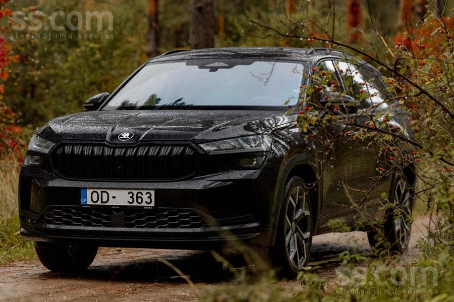 Black Skoda Kodiaq 2025 in Riga, with an engine capacity of 2.00 L and mileage of 84 thousand km for 34300 €, photo 1 on AUTOMOTO.COM.LV
