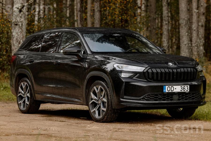 Black Skoda Kodiaq 2025 in Riga, with an engine capacity of 2.00 L and mileage of 84 thousand km for 34300 €, photo 5 on AUTOMOTO.COM.LV