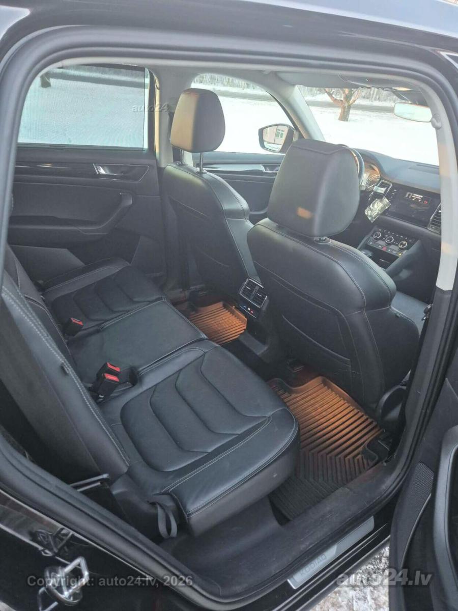 Black Skoda Kodiaq 2018 in Parnu, with an engine capacity of 2.00 L and mileage of 153 thousand km for 23000 €, photo 16 on AUTOMOTO.COM.LV