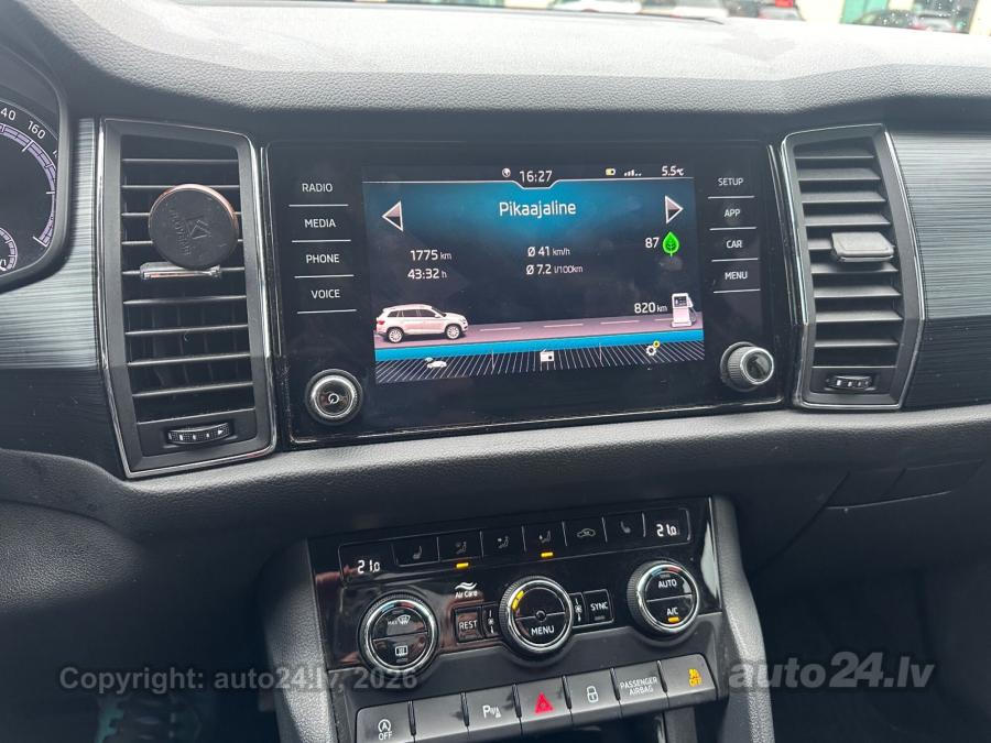 Black Skoda Kodiaq 2019 in Tallinn, with an engine capacity of 2.00 L and mileage of 172 thousand km for 21500 €, photo 3 on AUTOMOTO.COM.LV