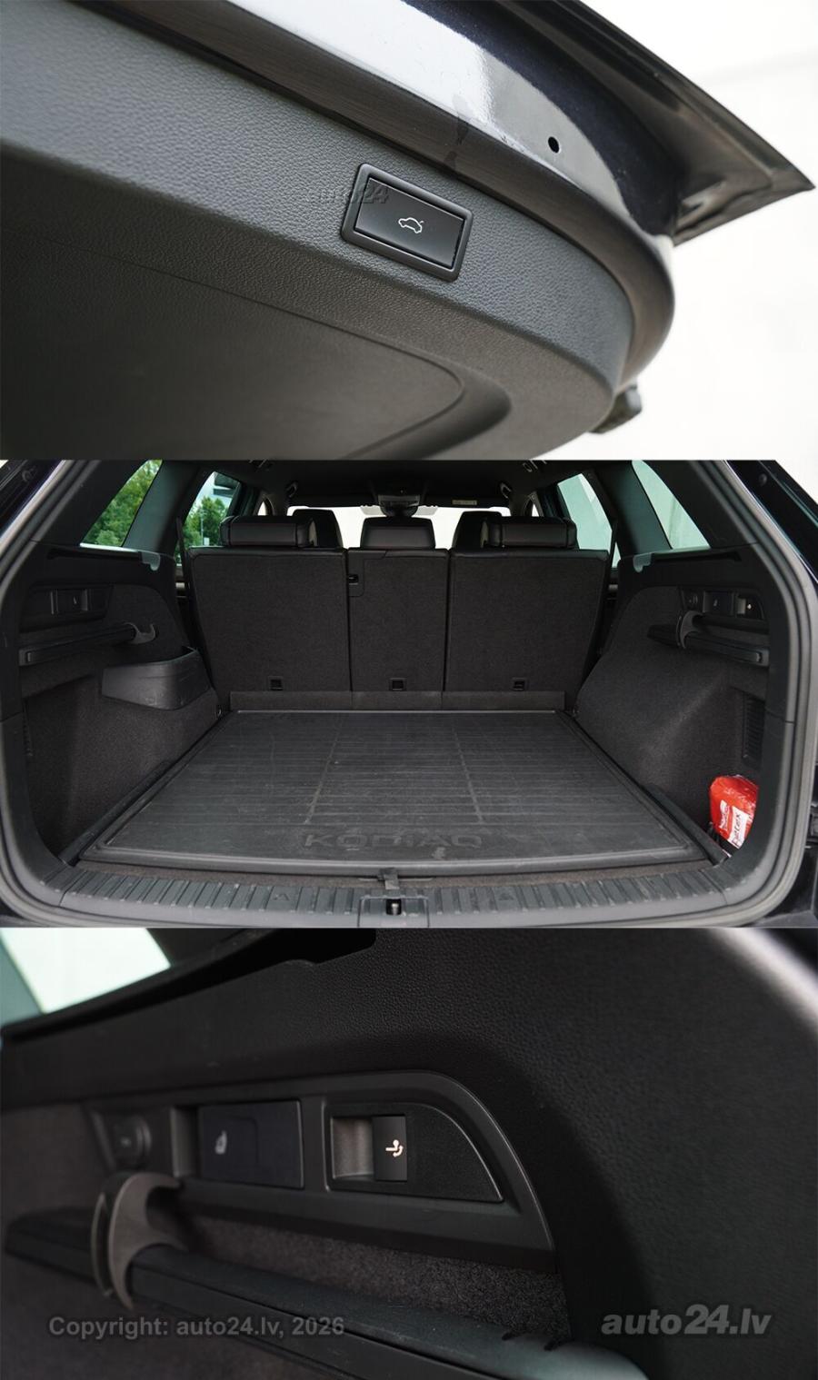 Black Skoda Kodiaq 2020 in Tallinn, with an engine capacity of 2.00 L and mileage of 143 thousand km for 29500 €, photo 7 on AUTOMOTO.COM.LV