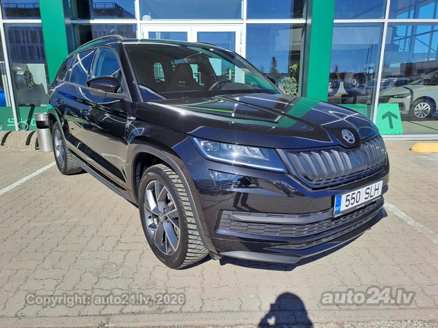 Black Skoda Kodiaq 2021 in Tartu, with an engine capacity of 2.00 L and mileage of 77 thousand km for 27900 €, photo 1 on AUTOMOTO.COM.LV