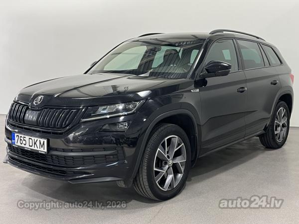 Melns Skoda Kodiaq 2021 Tallina, ar dzinēja tilpumu 2.00 L un nobraukumu 69 tūkst. km par 25900 €, foto  vietnē AUTOMOTO.COM.LV