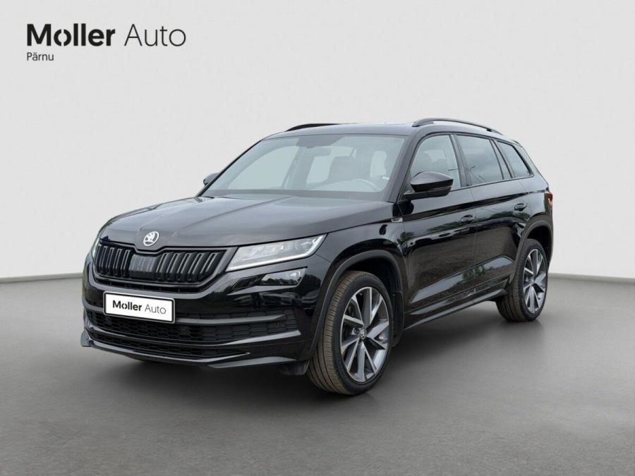 Black Skoda Kodiaq 2021 in Parnu, with an engine capacity of 1.50 L and mileage of 91 thousand km for 27400 €, photo 1 on AUTOMOTO.COM.LV