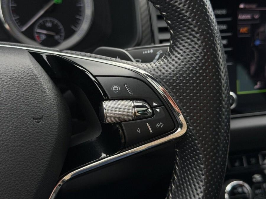 Black Skoda Kodiaq 2021 in Parnu, with an engine capacity of 1.50 L and mileage of 91 thousand km for 27400 €, photo 19 on AUTOMOTO.COM.LV