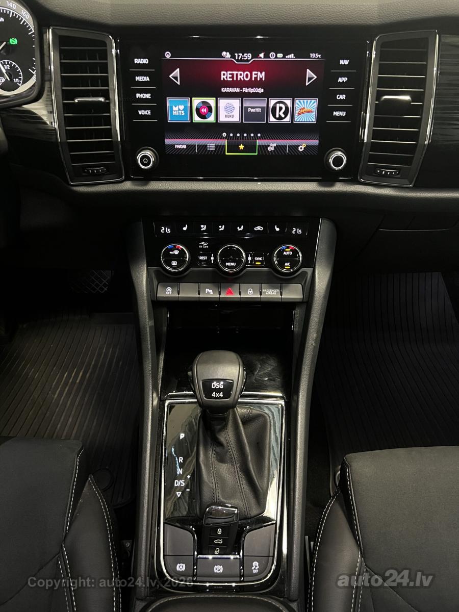 Черный Шкода Kodiaq 2021 в Таллин, объемом двигателя 2.00 л и пробегом 68 тыс. км за 26900 €, фото 17 на AUTOMOTO.COM.LV