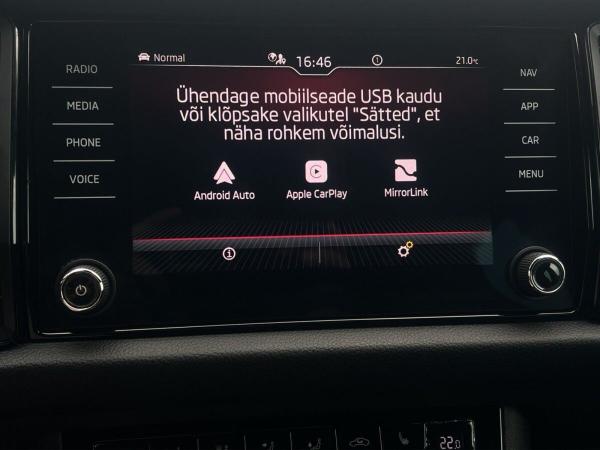 Black Skoda Kodiaq 2022 in Parnu, with an engine capacity of 2.00 L and mileage of 162 thousand km for 29850 €, photo 10 on AUTOMOTO.COM.LV