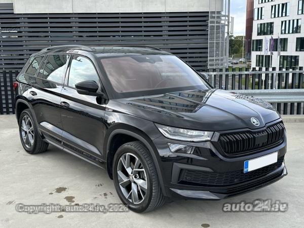 Black Skoda Kodiaq 2023 in Tallinn, with an engine capacity of 2.00 L and mileage of 50 thousand km for 36900 €, photo 3 on AUTOMOTO.COM.LV