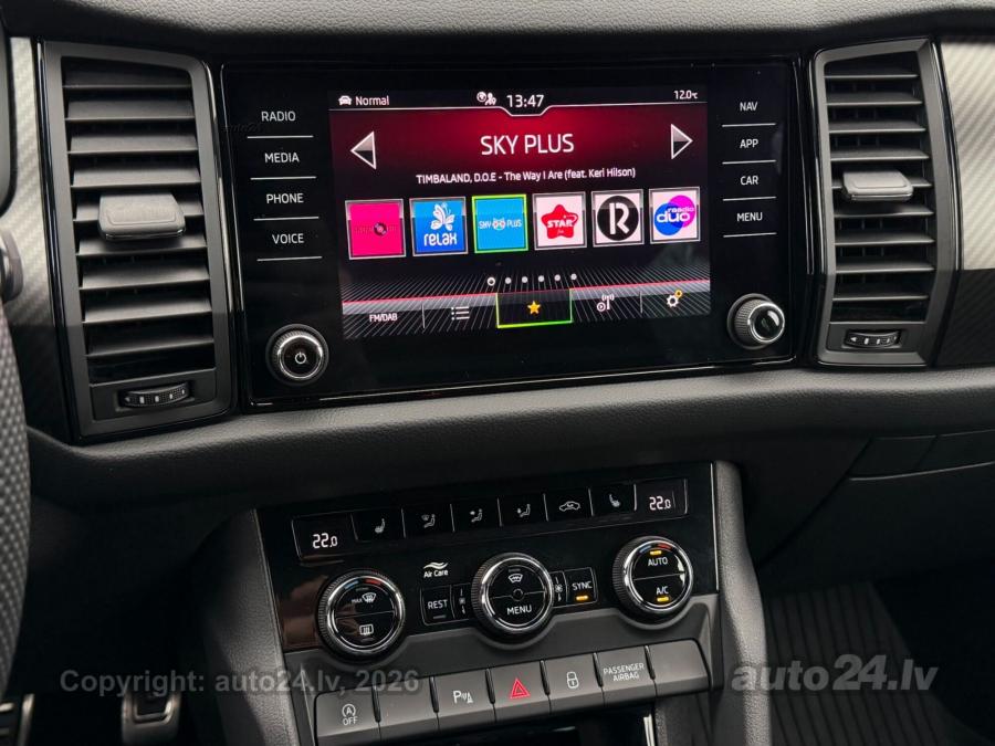 Черный Шкода Kodiaq 2023 в Пярну, объемом двигателя 2.00 л и пробегом 22 тыс. км за 37900 €, фото 13 на AUTOMOTO.COM.LV