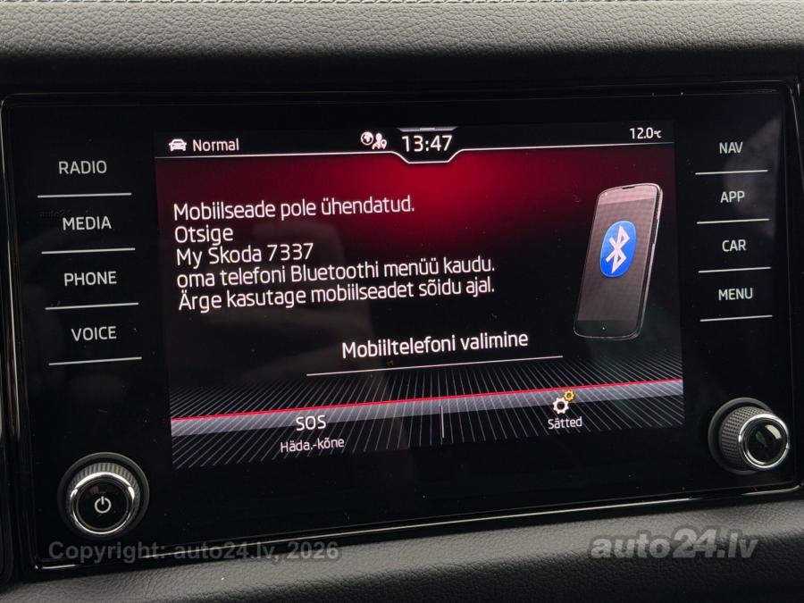 Черный Шкода Kodiaq 2023 в Пярну, объемом двигателя 2.00 л и пробегом 22 тыс. км за 37900 €, фото 14 на AUTOMOTO.COM.LV