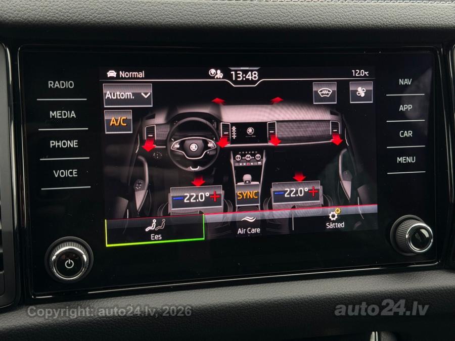 Черный Шкода Kodiaq 2023 в Пярну, объемом двигателя 2.00 л и пробегом 22 тыс. км за 37900 €, фото 17 на AUTOMOTO.COM.LV