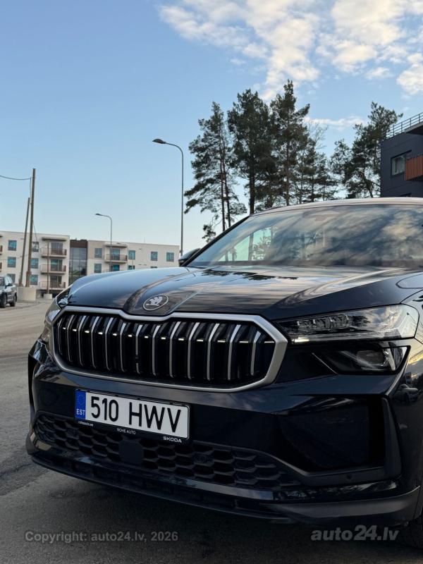 Melns Skoda Kodiaq 2024 Tallina, ar dzinēja tilpumu 1.50 L un nobraukumu 25 tūkst. km par 36800 €, foto 1 vietnē AUTOMOTO.COM.LV