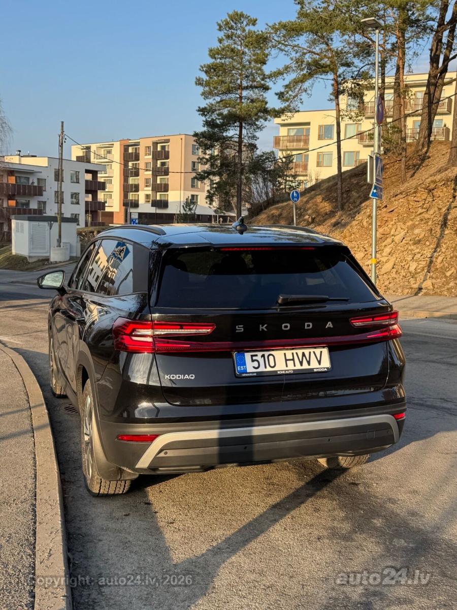 Black Skoda Kodiaq 2024 in Tallinn, with an engine capacity of 1.50 L and mileage of 25 thousand km for 36800 €, photo 8 on AUTOMOTO.COM.LV