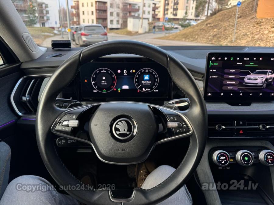 Black Skoda Kodiaq 2024 in Tallinn, with an engine capacity of 1.50 L and mileage of 25 thousand km for 36800 €, photo 11 on AUTOMOTO.COM.LV