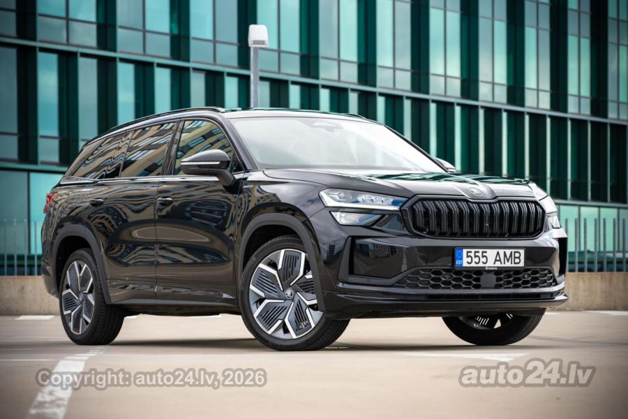 Melns Skoda Kodiaq 2024 Tallina, ar dzinēja tilpumu 2.00 L un nobraukumu 18 tūkst. km par 47900 €, foto 1 vietnē AUTOMOTO.COM.LV