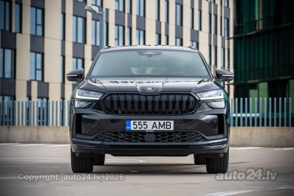 Skoda Kodiaq 2024 in Tallinn on AUTOMOTO.COM.LV Black Skoda Kodiaq 2024 in Tallinn, with an engine capacity of 2.00 L and mileage of 18 thousand km for 47900 €, photo 4 on AUTOMOTO.COM.LV