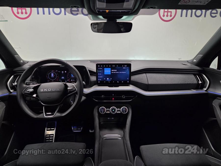 Black Skoda Kodiaq 2025 in Tallinn, with an engine capacity of 1.50 L and mileage of 16 thousand km for 42900 €, photo 9 on AUTOMOTO.COM.LV