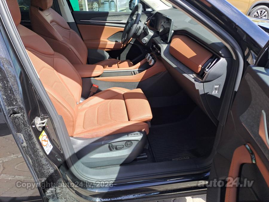 Black Skoda Kodiaq 2025 in Tartu, with an engine capacity of 1.50 L and mileage of 10 thousand km for 43000 €, photo 6 on AUTOMOTO.COM.LV