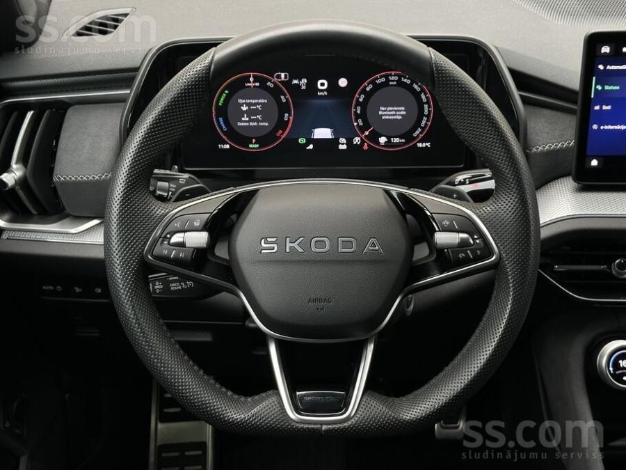 Melns Skoda Kodiaq 2025 Rīga, ar dzinēja tilpumu 1.50 L un nobraukumu 33 tūkst. km par 38950 €, foto 25 vietnē AUTOMOTO.COM.LV