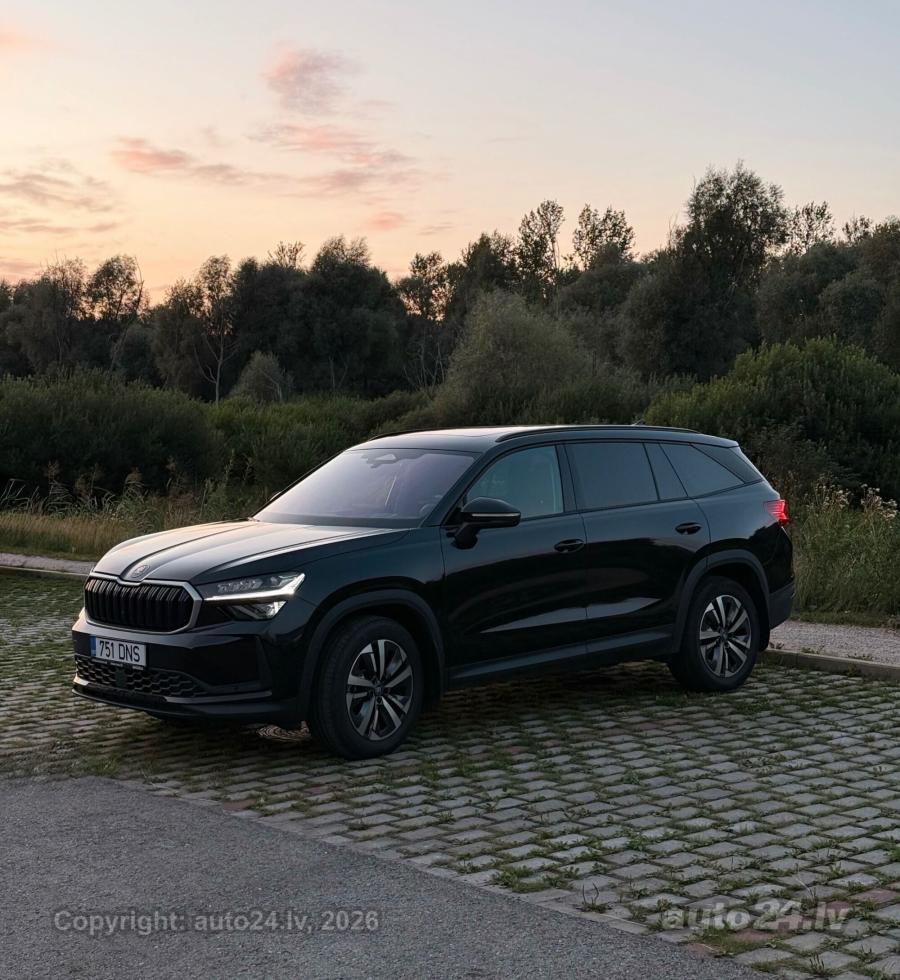Black Skoda Kodiaq 2025 in Tallinn, with an engine capacity of 1.50 L and mileage of 13 thousand km for 47700 €, photo 1 on AUTOMOTO.COM.LV