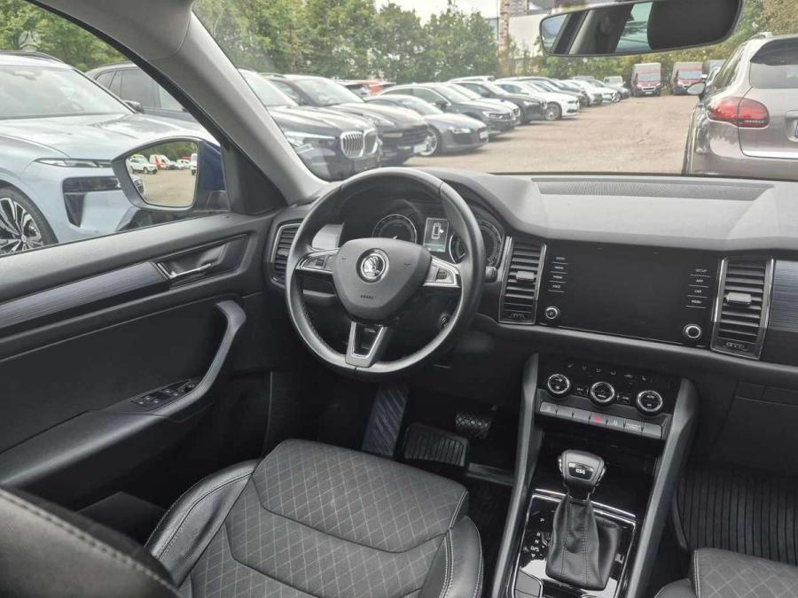 Blue Skoda Kodiaq 2017 in Vilnius, with an engine capacity of 1.97 L and mileage of 250 thousand km for 13900 €, photo 7 on AUTOMOTO.COM.LV