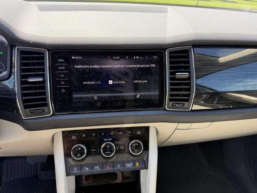 Blue Skoda Kodiaq 2017 in Kaunas, with an engine capacity of 1.98 L and mileage of 208 thousand km for 17200 €, photo 9 on AUTOMOTO.COM.LV