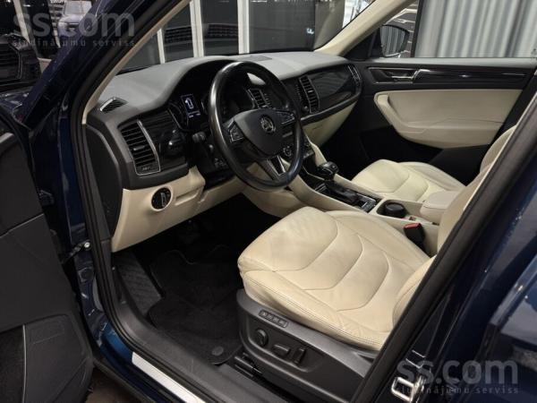 Blue Skoda Kodiaq 2018 in Riga, with an engine capacity of 2.00 L and mileage of 159 thousand km for 19990 €, photo 8 on AUTOMOTO.COM.LV