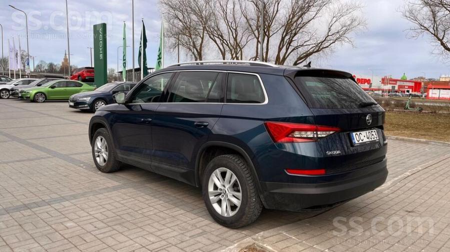 Blue Skoda Kodiaq 2018 in Riga, with an engine capacity of 1.50 L and mileage of 107 thousand km for 18900 €, photo 6 on AUTOMOTO.COM.LV