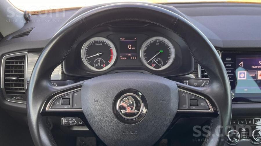 Blue Skoda Kodiaq 2018 in Riga, with an engine capacity of 1.50 L and mileage of 107 thousand km for 18900 €, photo 7 on AUTOMOTO.COM.LV