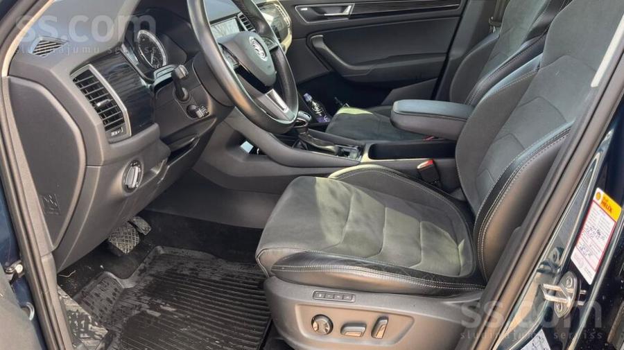 Blue Skoda Kodiaq 2018 in Riga, with an engine capacity of 1.50 L and mileage of 107 thousand km for 18900 €, photo 9 on AUTOMOTO.COM.LV