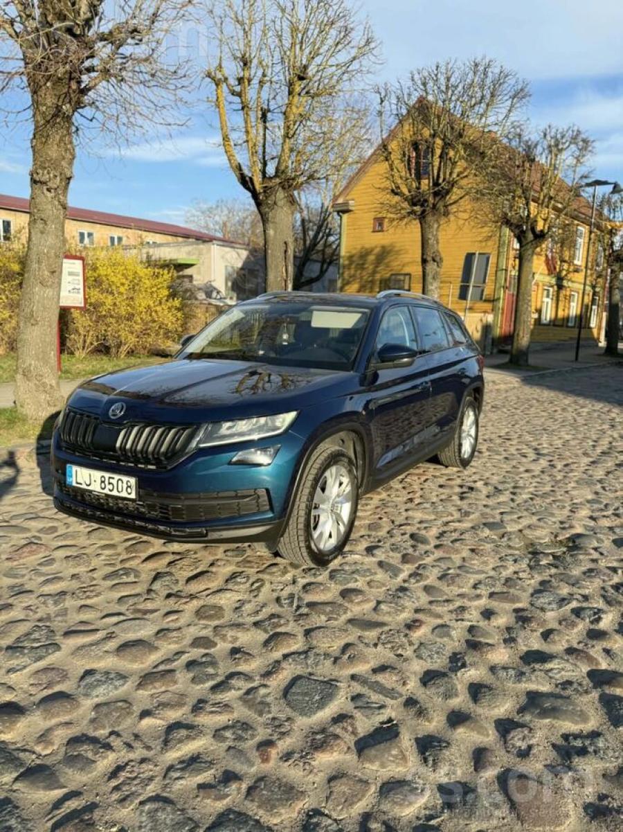 Blue Skoda Kodiaq 2018 in Jelgava, with an engine capacity of 2.00 L and mileage of 194 thousand km for 19299 €, photo 4 on AUTOMOTO.COM.LV