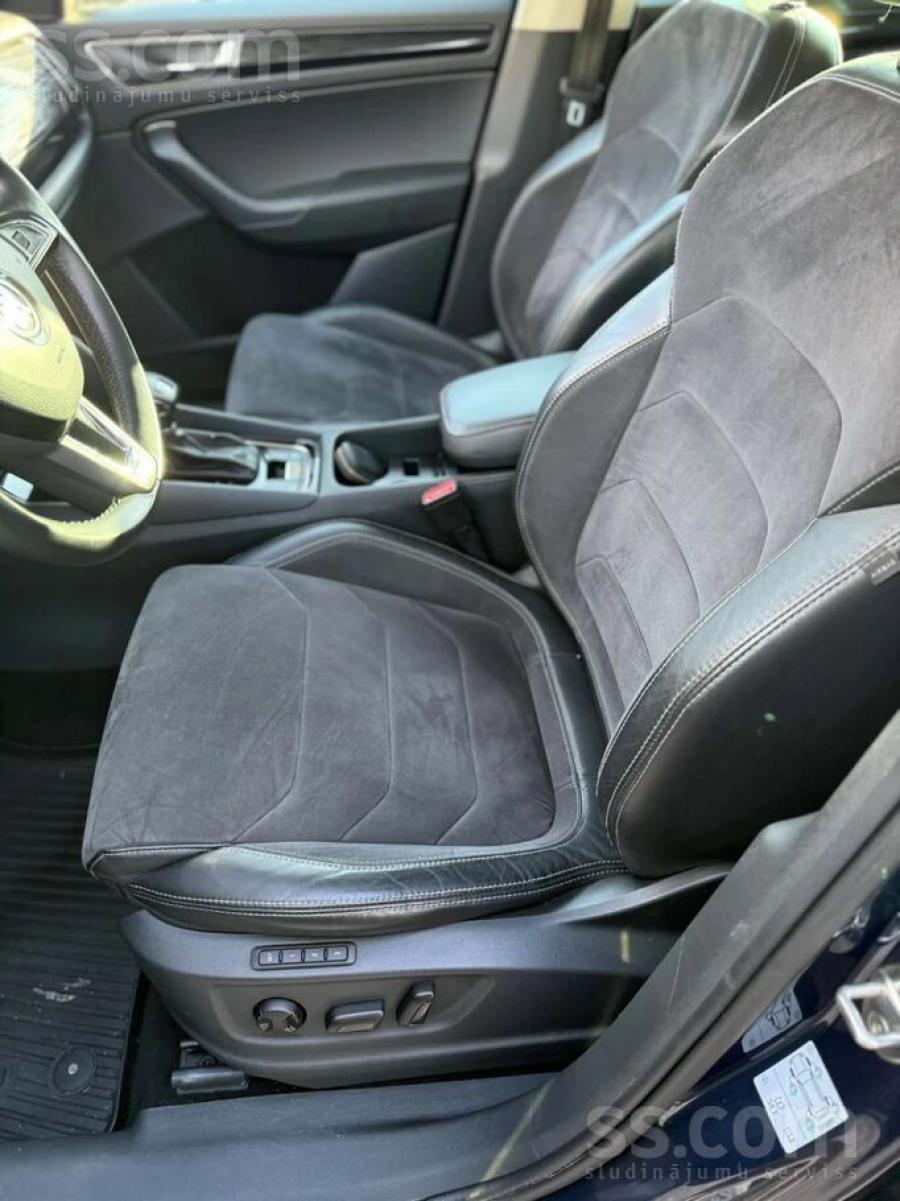 Blue Skoda Kodiaq 2018 in Jelgava, with an engine capacity of 2.00 L and mileage of 194 thousand km for 19299 €, photo 6 on AUTOMOTO.COM.LV