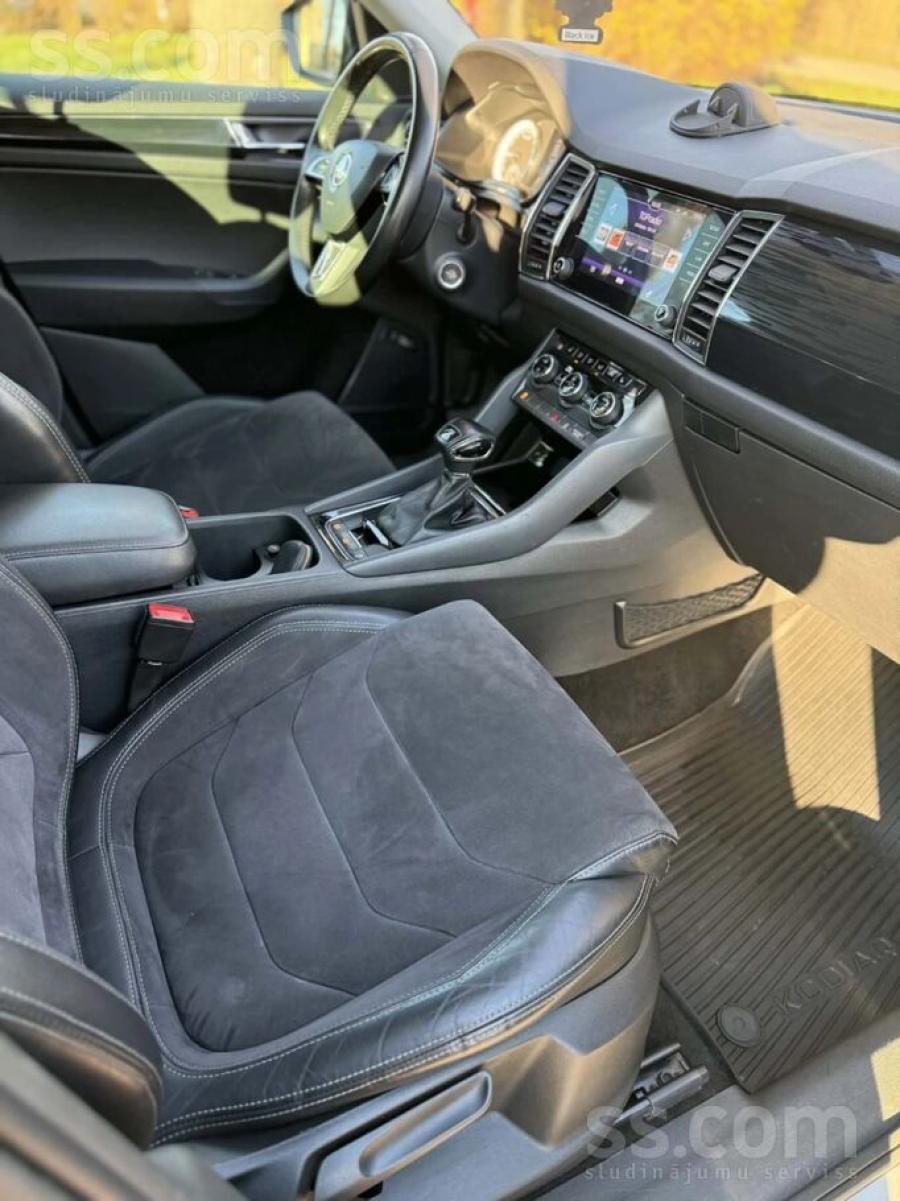 Blue Skoda Kodiaq 2018 in Jelgava, with an engine capacity of 2.00 L and mileage of 194 thousand km for 19299 €, photo 9 on AUTOMOTO.COM.LV