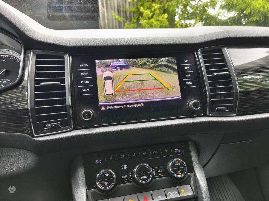 Blue Skoda Kodiaq 2018 in Utena, with an engine capacity of 1.97 L and mileage of 2241 thousand km for 20600 €, photo 7 on AUTOMOTO.COM.LV