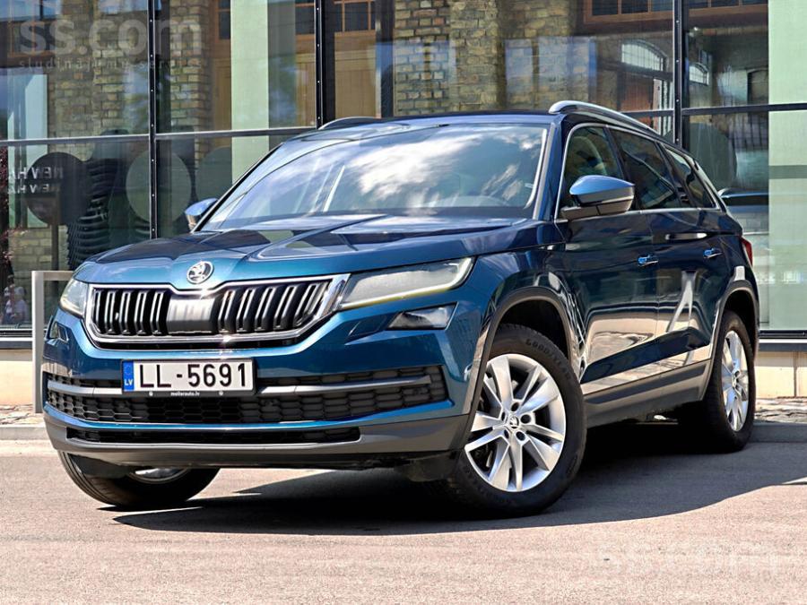 Синий Шкода Kodiaq 2018 в Рига, объемом двигателя 2.00 л и пробегом 139 тыс. км за 19900 €, фото 1 на AUTOMOTO.COM.LV