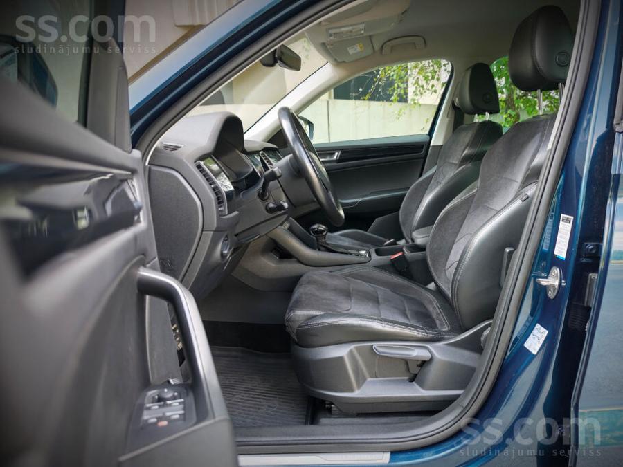 Синий Шкода Kodiaq 2018 в Рига, объемом двигателя 2.00 л и пробегом 139 тыс. км за 19900 €, фото 14 на AUTOMOTO.COM.LV