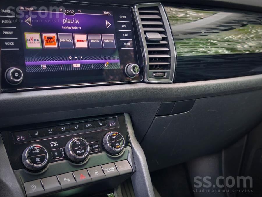 Синий Шкода Kodiaq 2018 в Рига, объемом двигателя 2.00 л и пробегом 139 тыс. км за 19900 €, фото 18 на AUTOMOTO.COM.LV