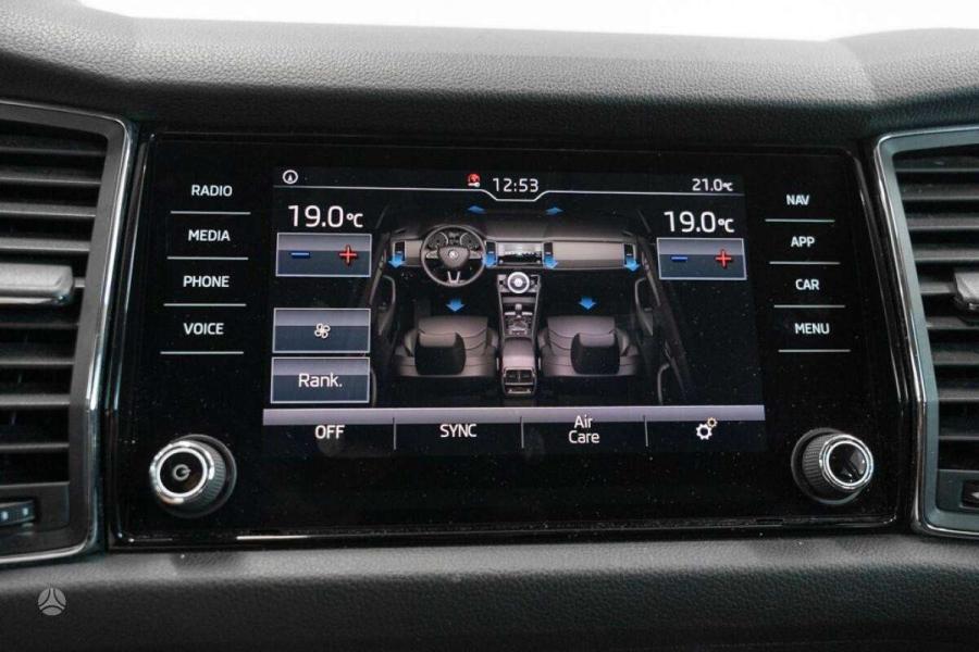 Blue Skoda Kodiaq 2018 in Vilnius, with an engine capacity of 2.00 L and mileage of 255 thousand km for 14900 €, photo 15 on AUTOMOTO.COM.LV