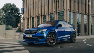 Blue Skoda Kodiaq 2019 in Vilnius, with an engine capacity of 1.97 L and mileage of 230 thousand km for 29449 €, photo  on AUTOMOTO.COM.LV