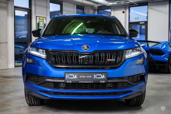 Blue Skoda Kodiaq 2019 in Kaunas, with an engine capacity of 1.97 L and mileage of 228 thousand km for 25950 €, photo 4 on AUTOMOTO.COM.LV