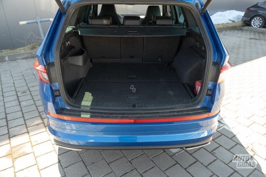 Blue Skoda Kodiaq 2019 in Vilnius, with an engine capacity of 2.00 L and mileage of 180 thousand km for 26350 €, photo 26 on AUTOMOTO.COM.LV