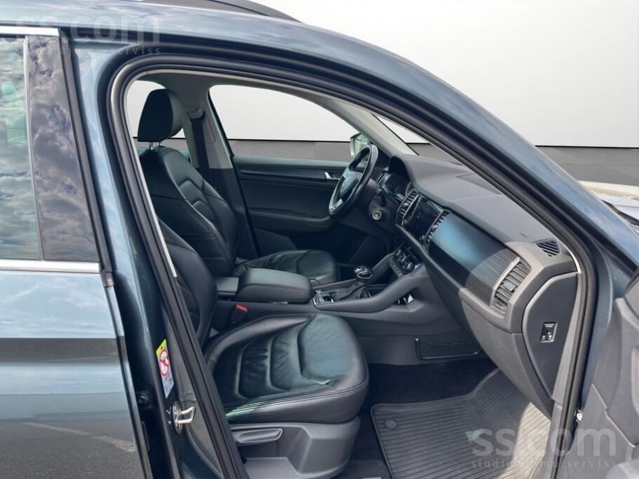 Blue Skoda Kodiaq 2019 in Riga, with an engine capacity of 2.00 L and mileage of 206 thousand km for 19490 €, photo 17 on AUTOMOTO.COM.LV