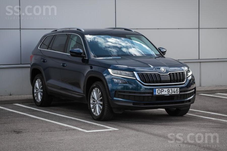 Blue Skoda Kodiaq 2019 in Riga, with an engine capacity of 2.00 L and mileage of 132 thousand km for 19990 €, photo 4 on AUTOMOTO.COM.LV