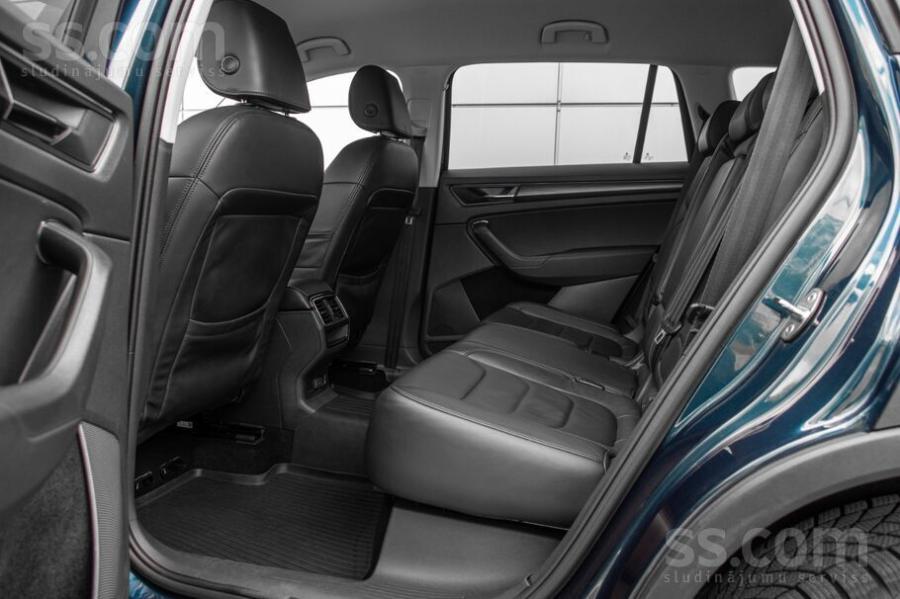 Blue Skoda Kodiaq 2019 in Riga, with an engine capacity of 2.00 L and mileage of 132 thousand km for 19990 €, photo 15 on AUTOMOTO.COM.LV