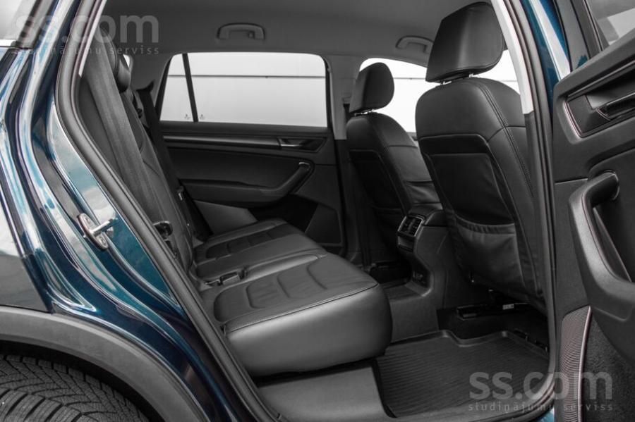 Blue Skoda Kodiaq 2019 in Riga, with an engine capacity of 2.00 L and mileage of 132 thousand km for 19990 €, photo 16 on AUTOMOTO.COM.LV