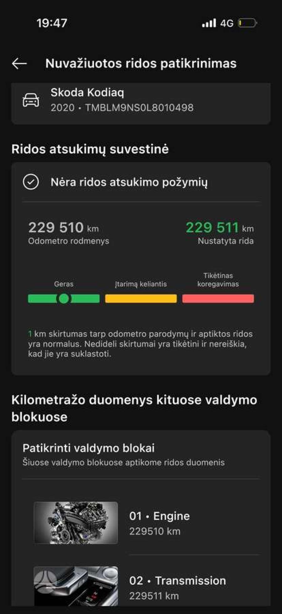 Zils Skoda Kodiaq 2019 Jonava, ar dzinēja tilpumu 1.97 L un nobraukumu 229 tūkst. km par 22990 €, foto 45 vietnē AUTOMOTO.COM.LV