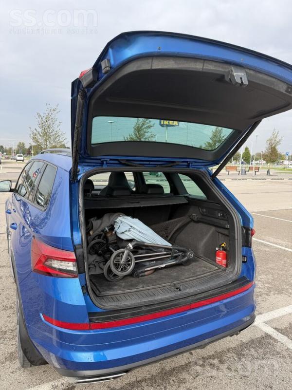 Blue Skoda Kodiaq 2019 in Riga, with an engine capacity of 2.00 L and mileage of 149 thousand km for 26500 €, photo 8 on AUTOMOTO.COM.LV