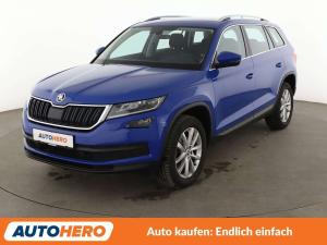 Blue Skoda Kodiaq 2020 in Kaunas, with an engine capacity of 1.50 L and mileage of 71 thousand km for 28683 €, photo  on AUTOMOTO.COM.LV